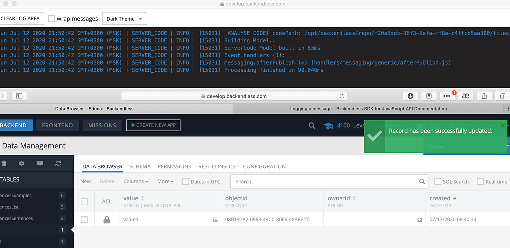 Event handlers doesn't work - Server Code - Backendless Support