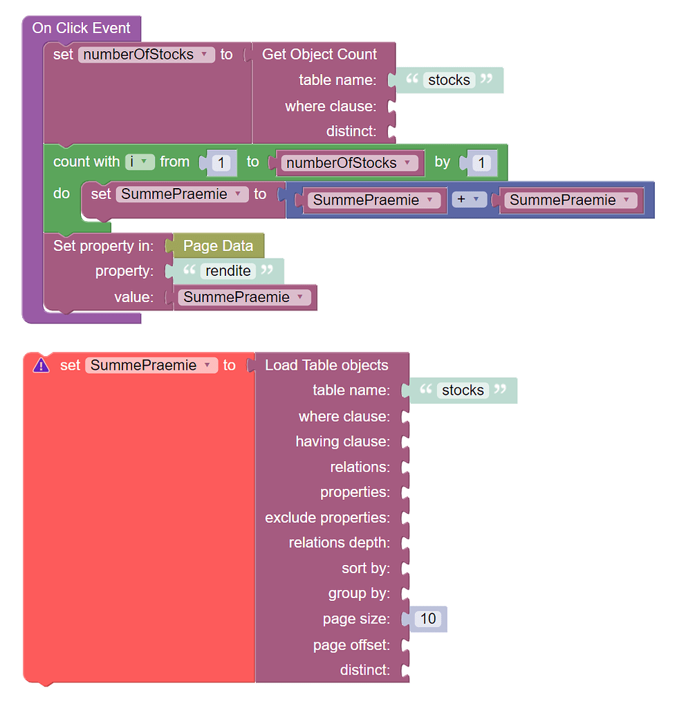 Sum up a data table column using codeless logic - Codeless - Backendless Support