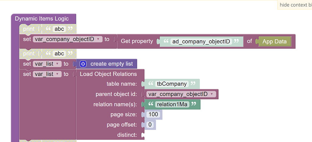 Codeless Block - Can't "Load Object Relations" for 1:1 related object - Codeless - Backendless ...