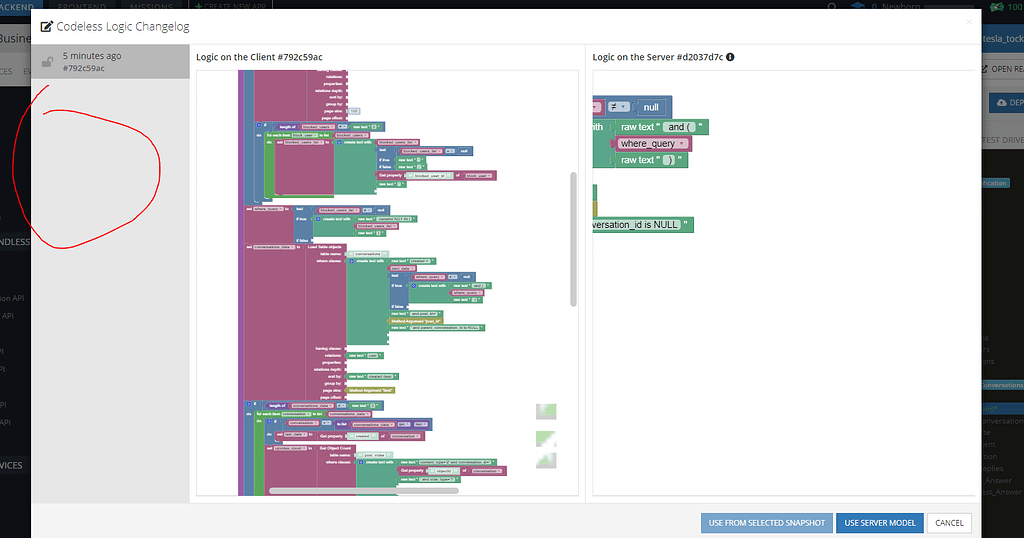 Codeless API Services Changes gone - Codeless - Backendless Support