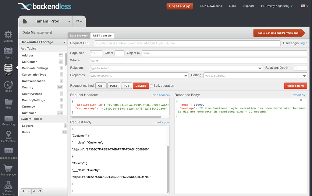 Custom business logic execution has been terminated because it did not complete in permitted ...