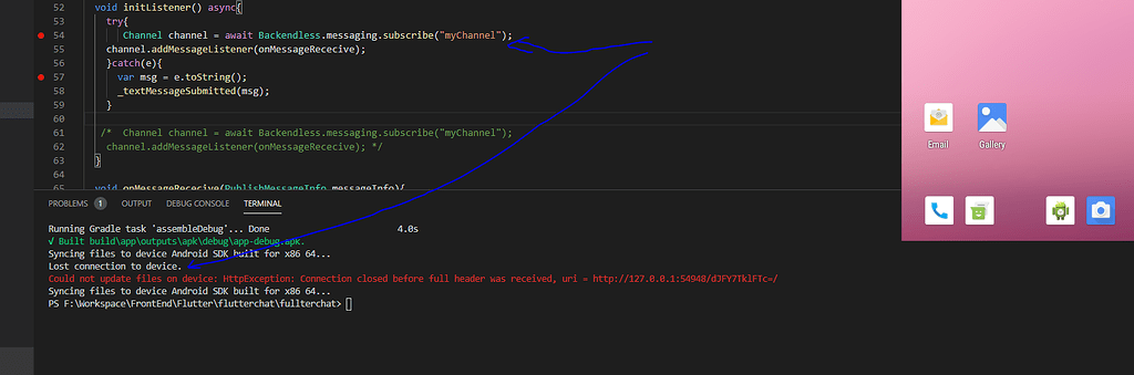 Flutter: await Backendless.messaging.subscribe("xxx"); broke app - Flutter - Backendless Support