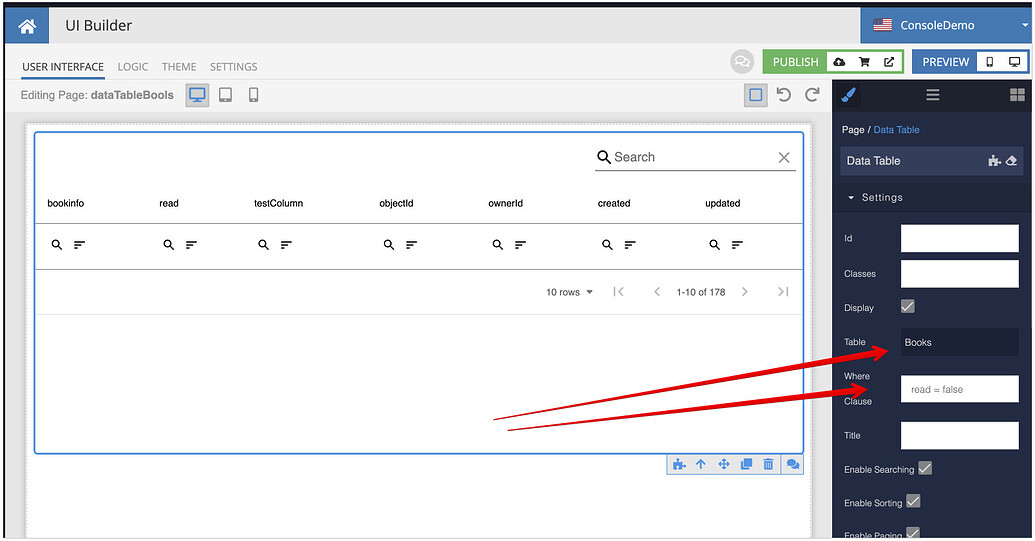 Filter Data Table On Boolean Column Ui Builder Backendless Support 