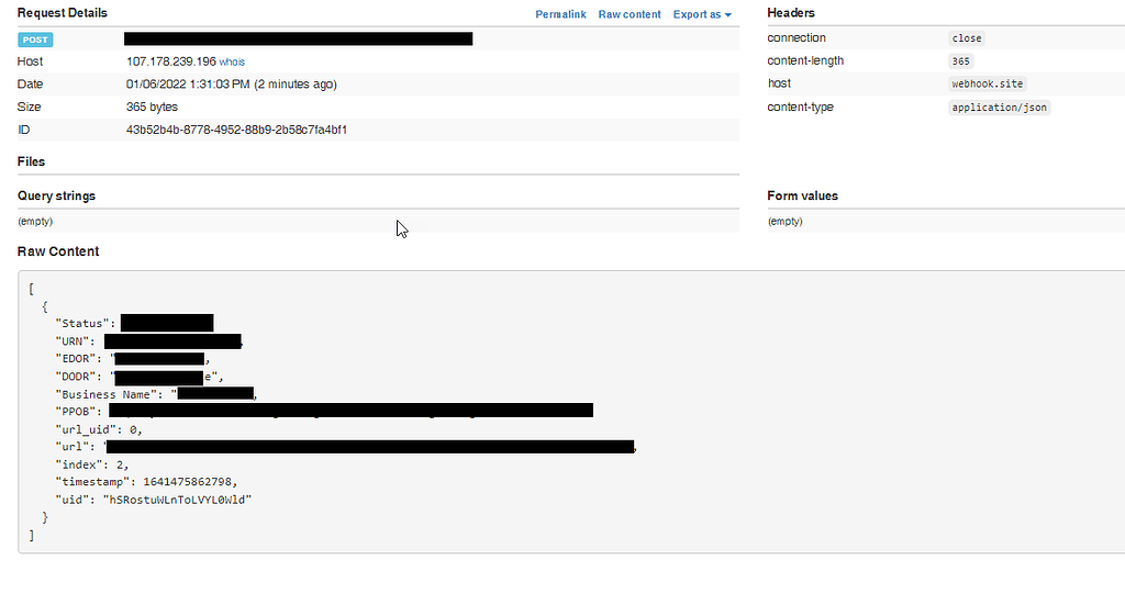 Webhooks post from external source to database - Server Code - Backendless Support