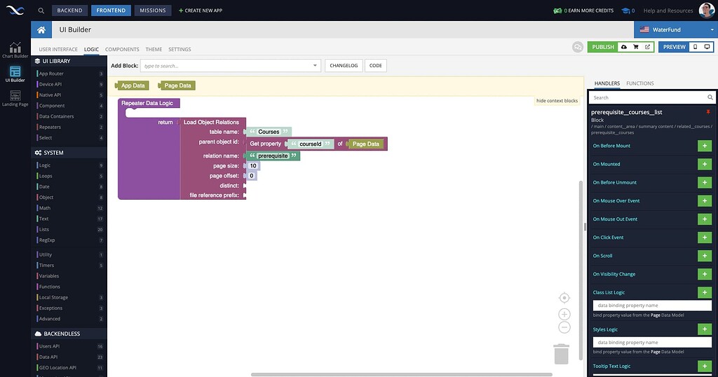 Retrieve Database Relation - UI Builder - Backendless Support