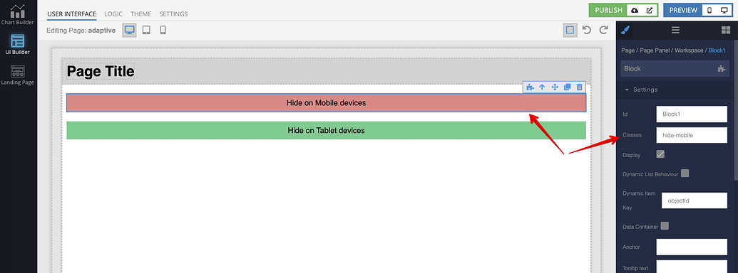 Device Responsive Pages In Ui Builder Ui Builder Backendless Support