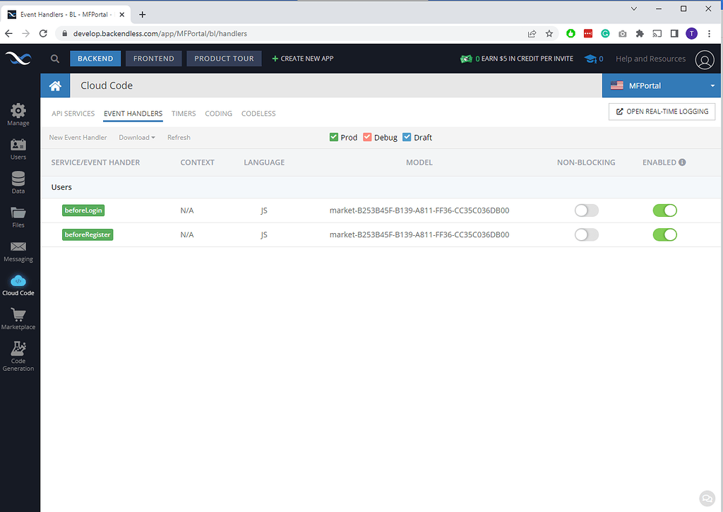 Edit event handler from market place? - UI Builder - Backendless Support