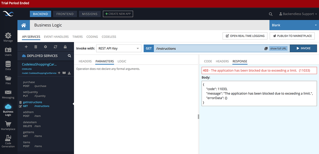 Help Trouble Calling Generated Api In Javascript Missions Backendless Support