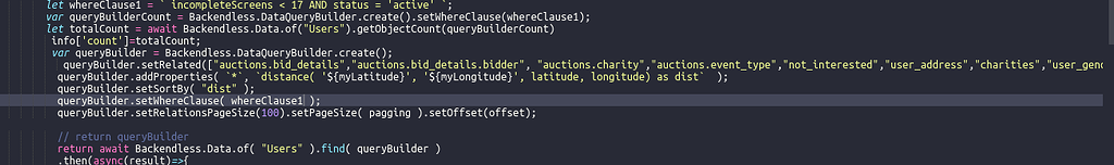 Invalid Where Clause Error Javascript Backendless Support