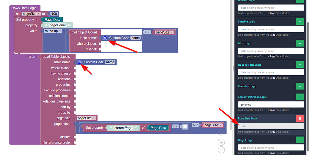 Data Grid Pagination Issue - Codeless - Backendless Support