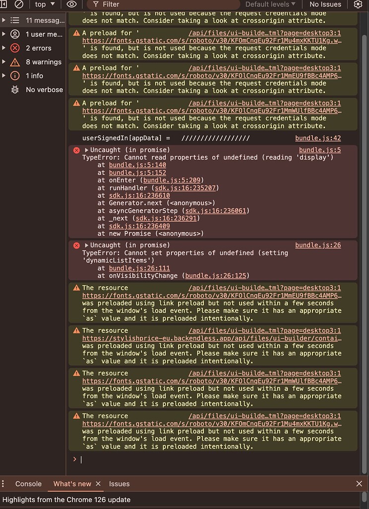 Pre Load And The Resource Errors In Console Ui Builder Backendless Support