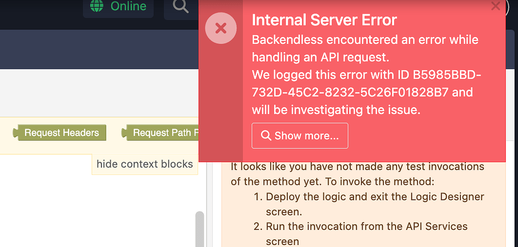 Unable to Deploy Methods [Internal Server Error] - Codeless ...