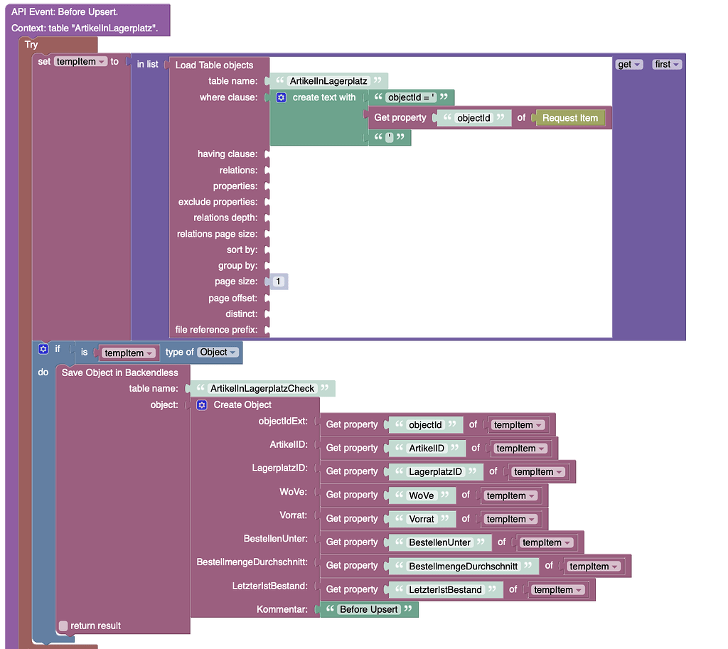 BeforeUpsert problem - Codeless - Backendless Support
