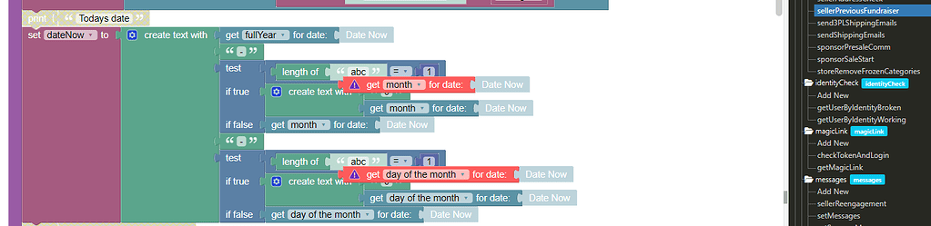 Code blocks moved - Breaking logic - General - Backendless Support