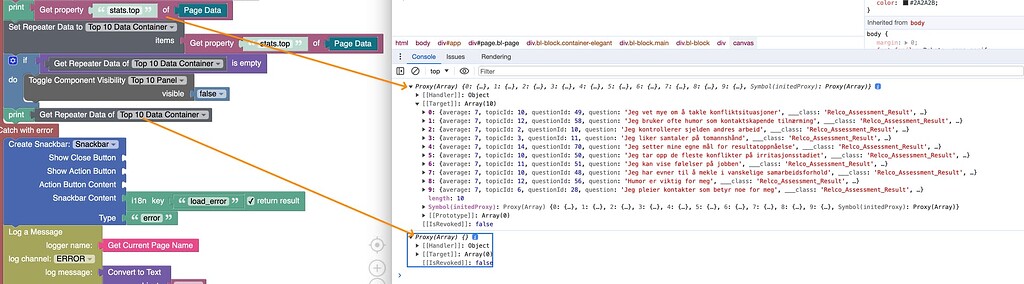 Unable to set repeater data - but why? - UI Builder - Backendless Support