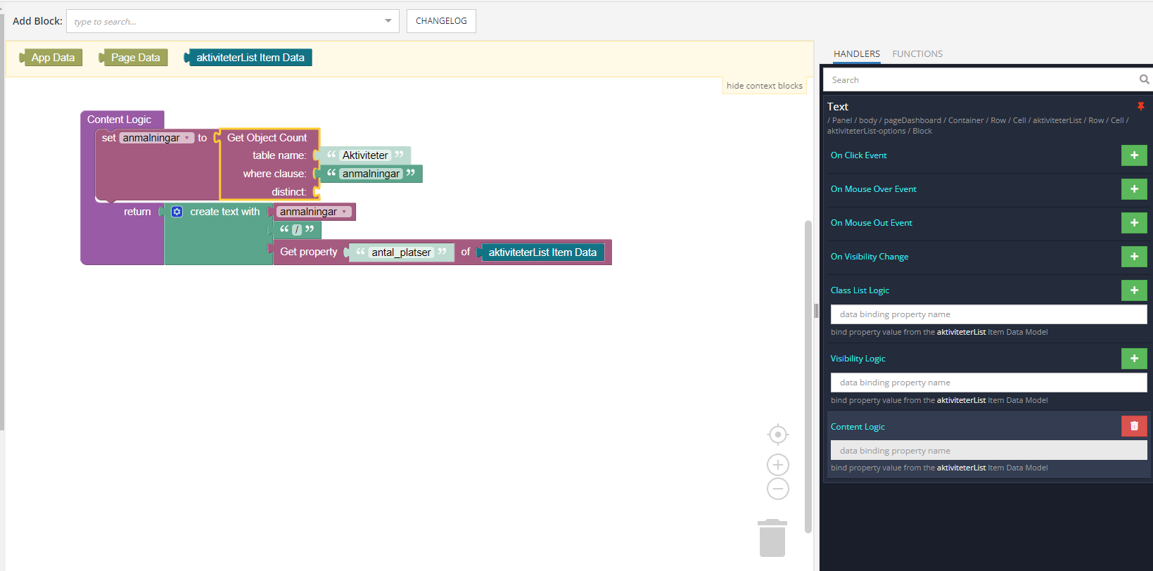 What Block Allows To Count The Amount Of Items In A List Ui Builder Backendless Support
