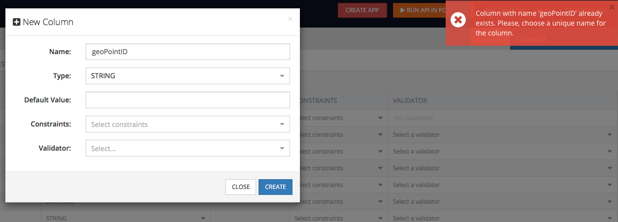 Adding field to table renders table unusable - General - Backendless ...