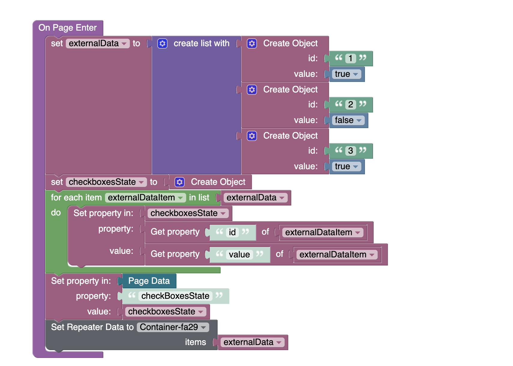 Checking a checkbox, and running on change code? - UI Builder - Backendless Support