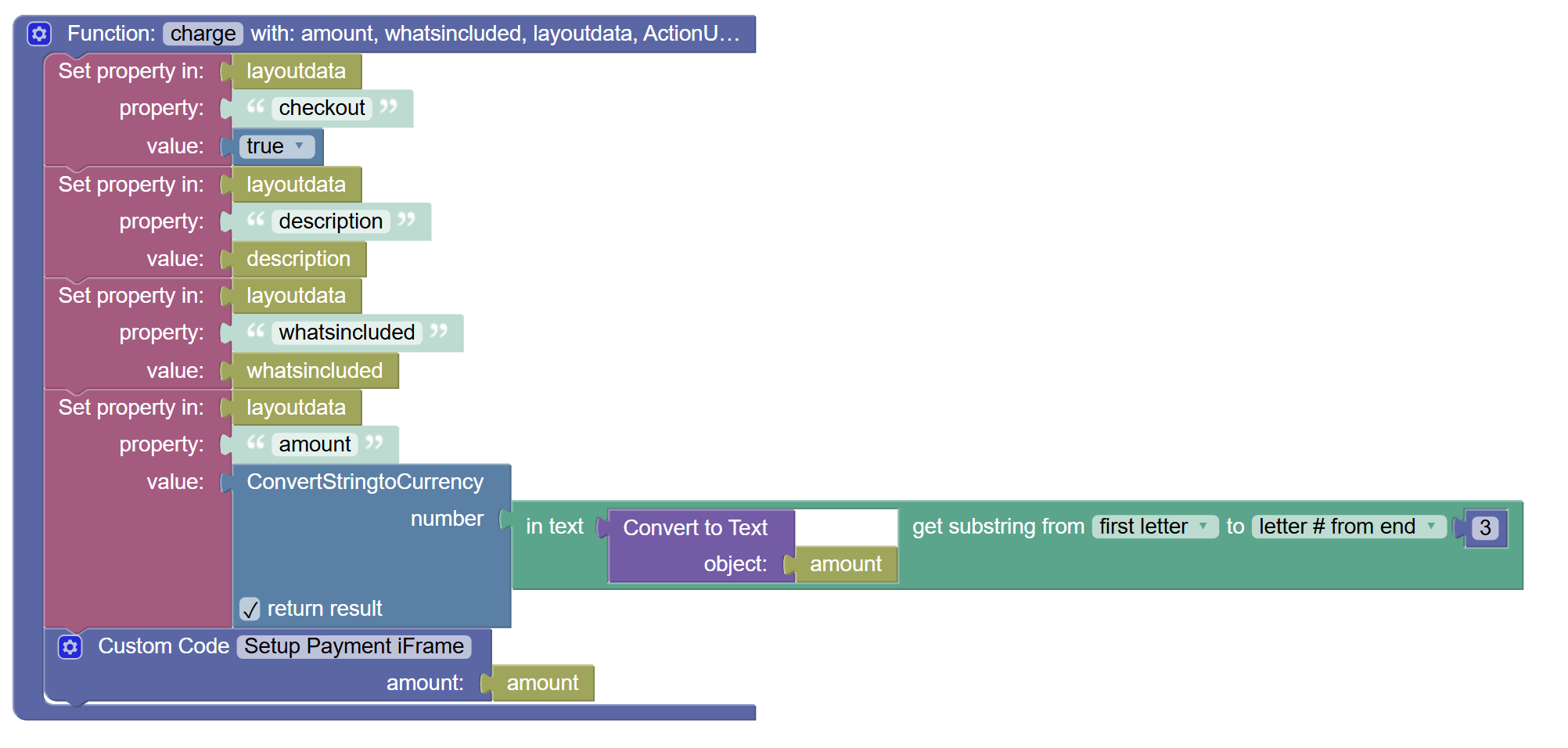 Trigger Codeless Blocks from Custom Code - UI Builder - Backendless Support